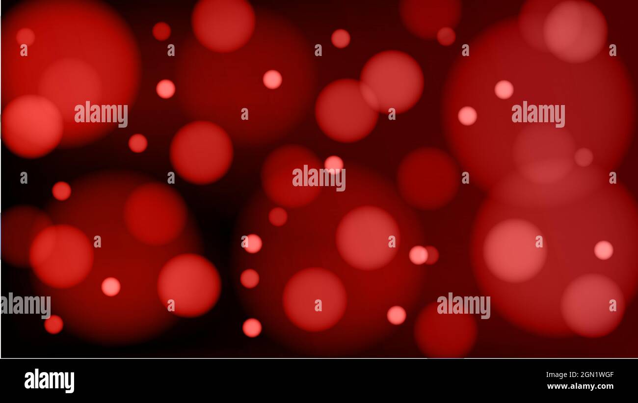 Blurred bokeh light on red background. Banner, Page, Card Decoration. Christmas and New Year ...