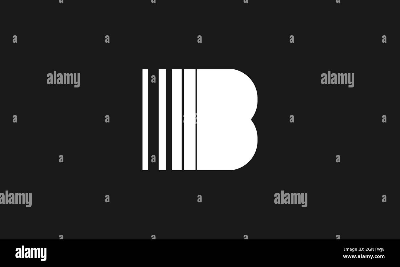 LETTER B LOGO DESIGN WITH NEGATIVE SPACE EFFECT Stock Vector Image ...