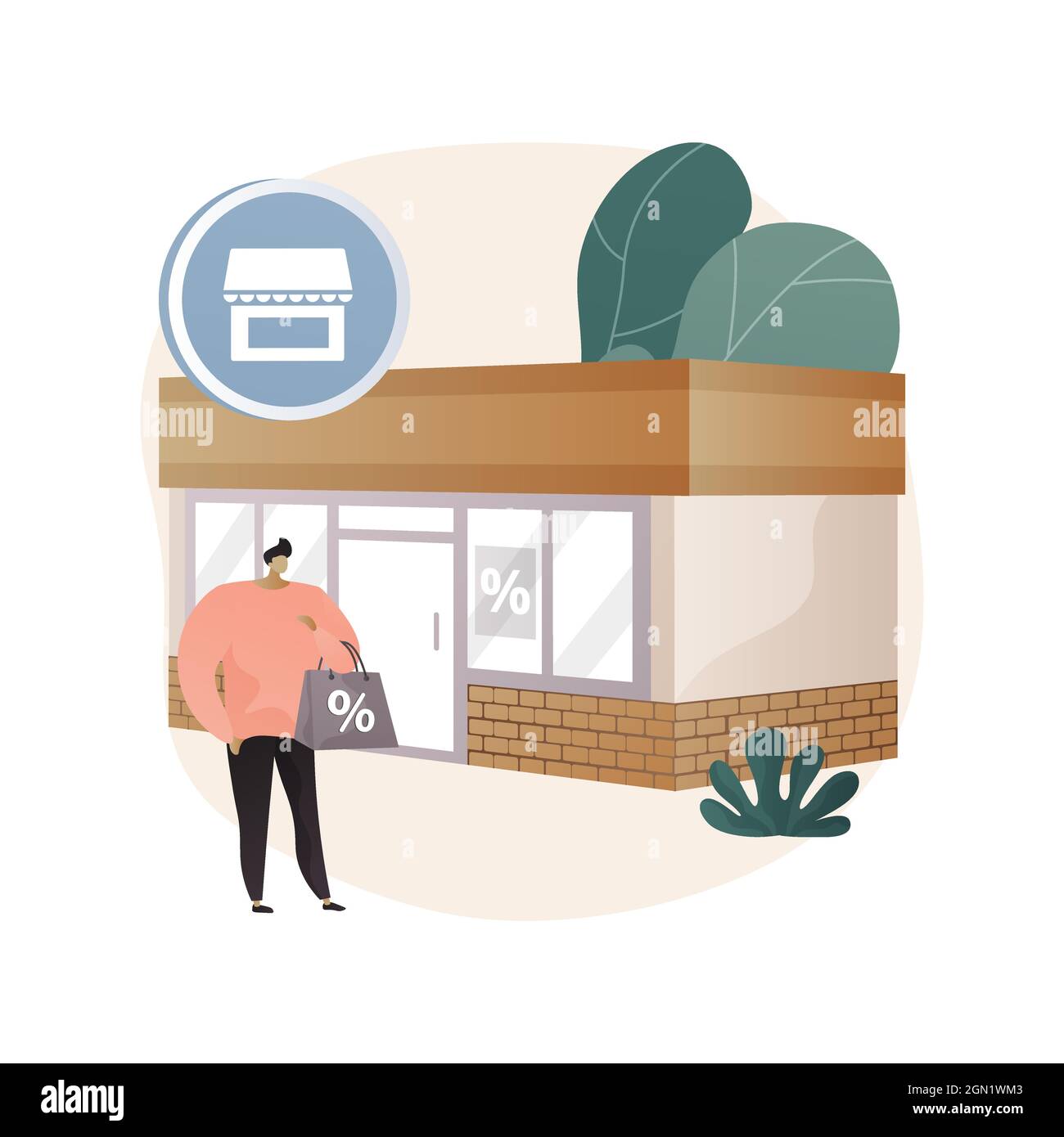 Brick and mortar abstract concept vector illustration Stock Vector ...