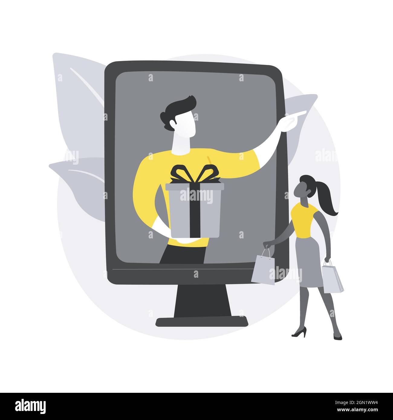 Interactive advertising abstract concept vector illustration Stock ...