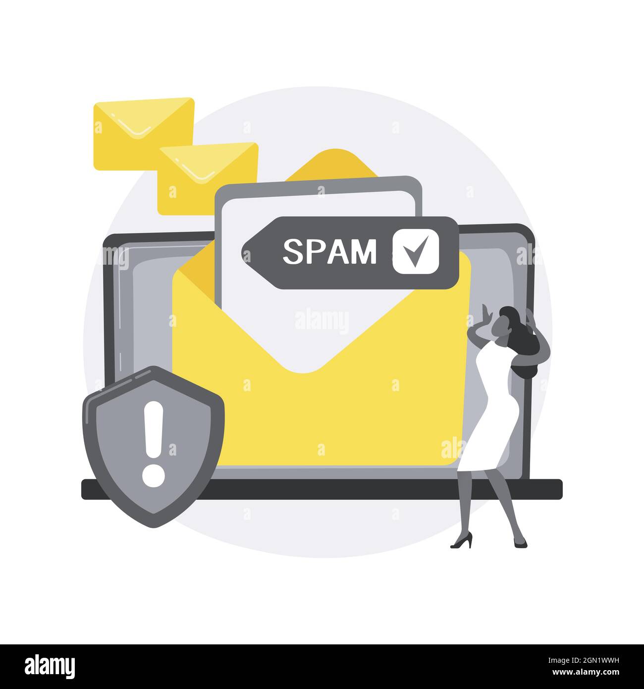 Spam abstract concept vector illustration Stock Vector Image & Art - Alamy