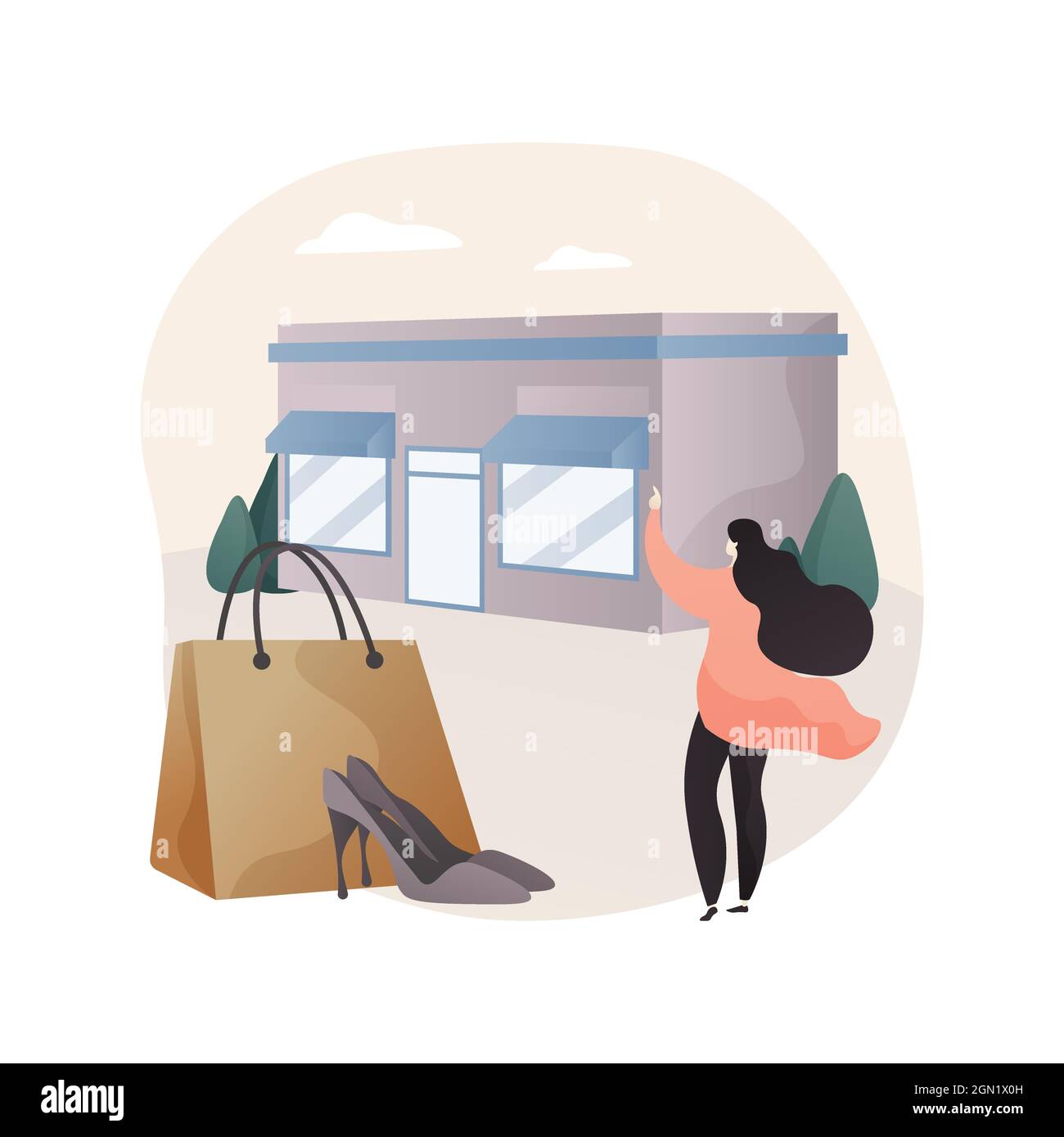 Isolated store abstract concept vector illustration Stock Vector Image ...