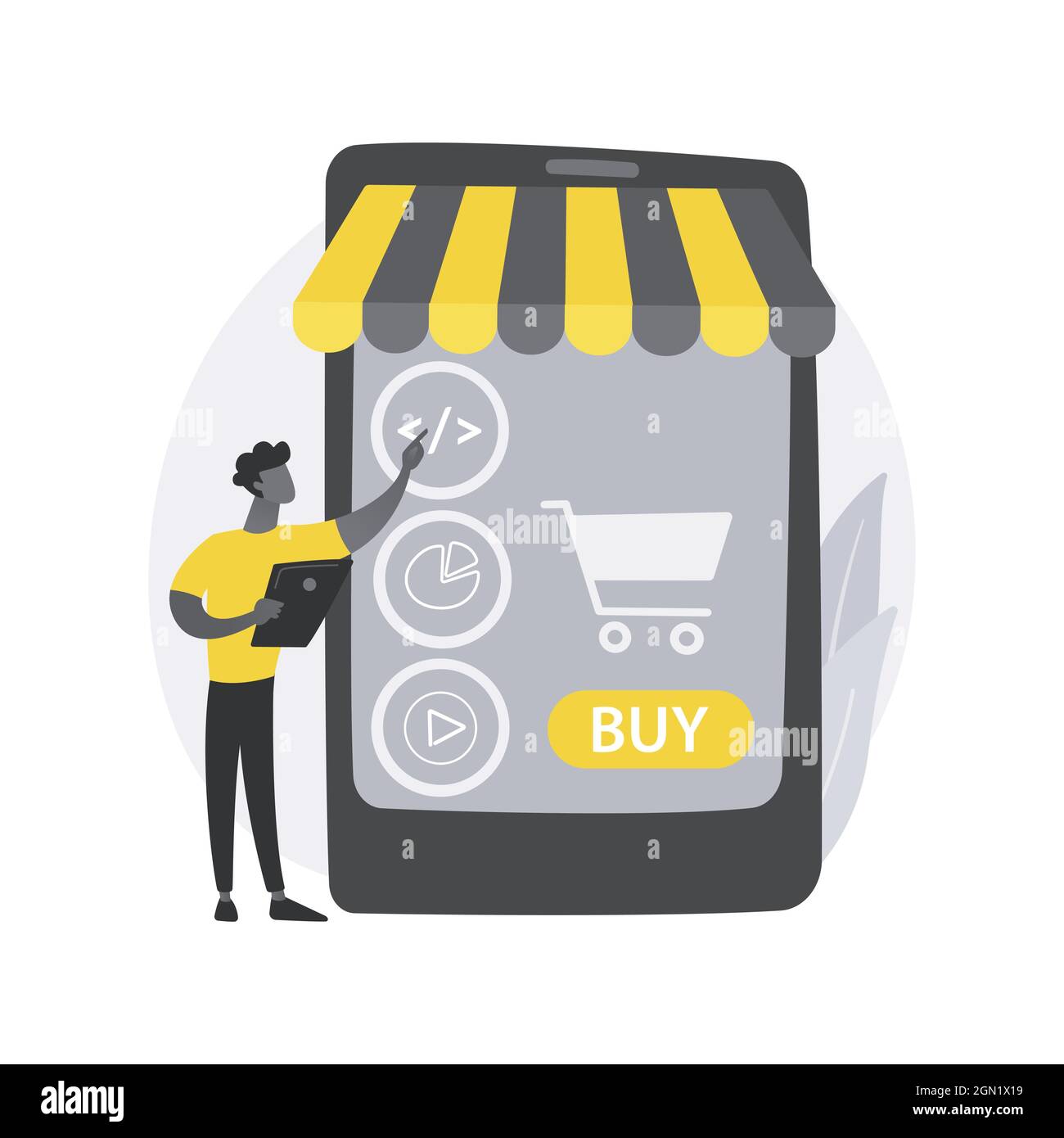 Digital service marketplace abstract concept vector illustration Stock ...