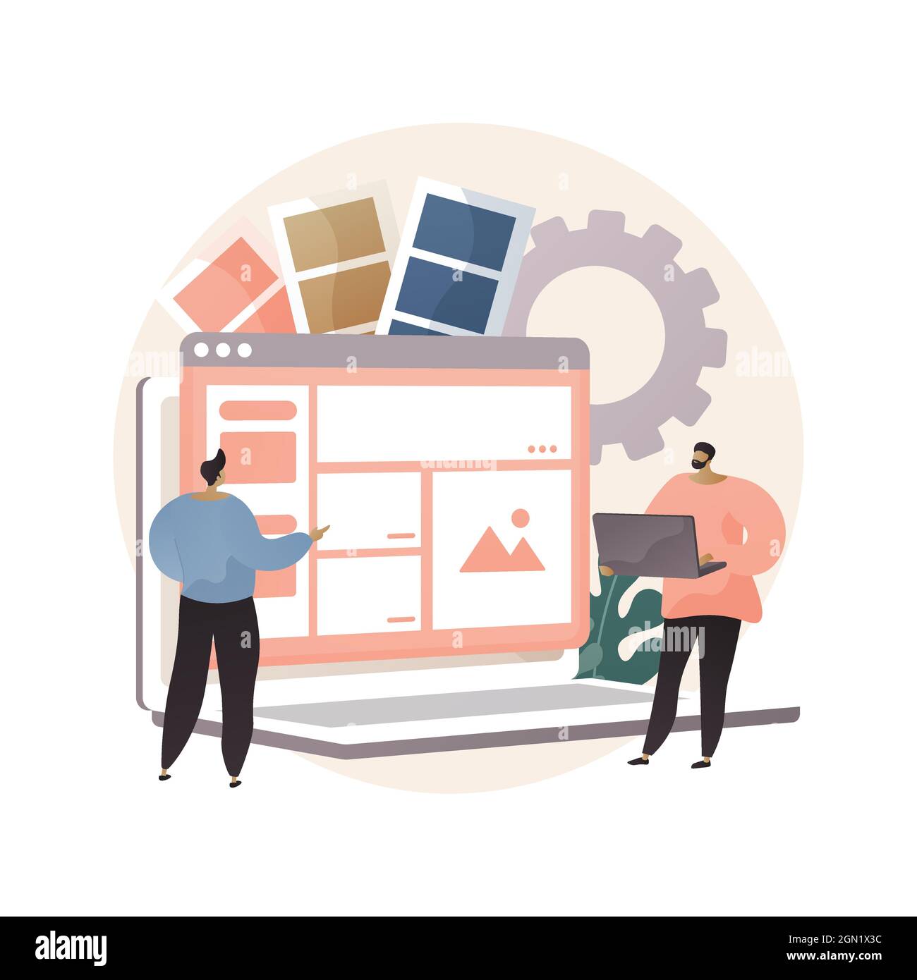 Interface design abstract concept vector illustration Stock Vector ...