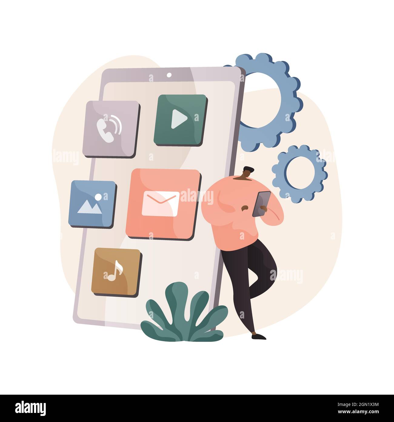 Native Mobile App Abstract Concept Vector Illustration Stock Vector Image And Art Alamy