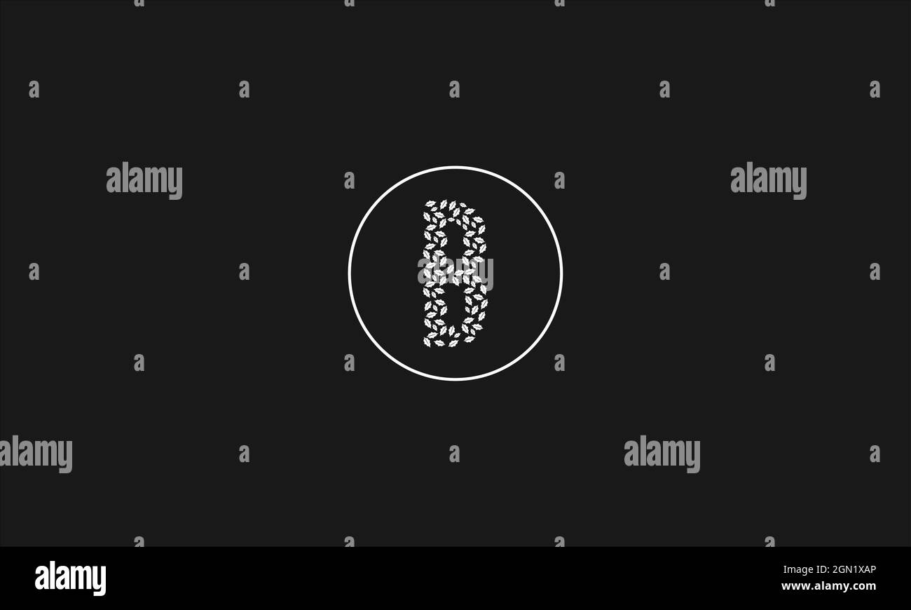 LETTER B LOGO DESIGN WITH NEGATIVE SPACE EFFECT Stock Vector Image ...