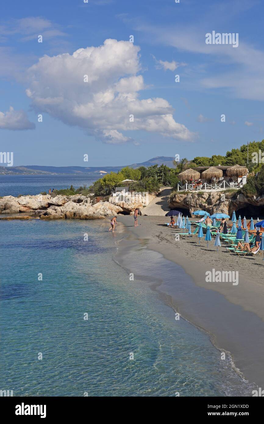 Gradakia Beach in Lassi, Kefalonia Island, Ionian Islands, Greece Stock ...