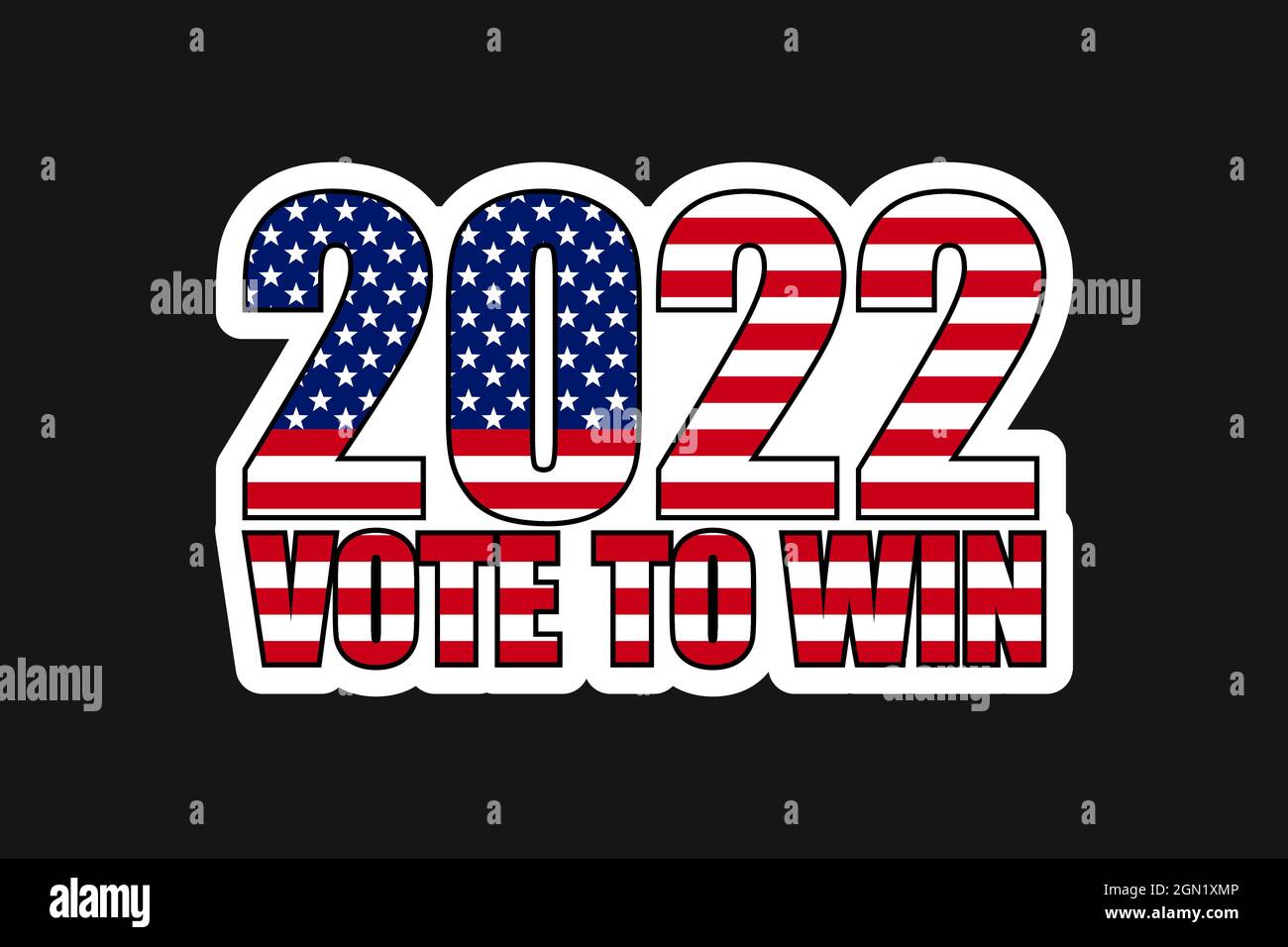 american elections 2022 vote vector illustration. collection of badge ...