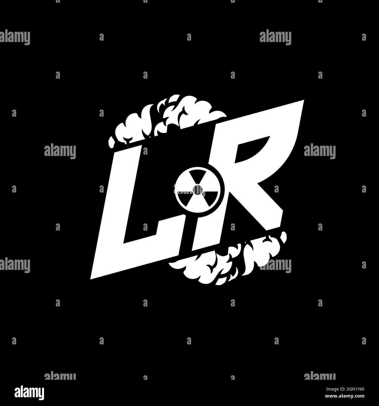 LR Initial ESport Monogram with Shape and Smoke Style template vector ...