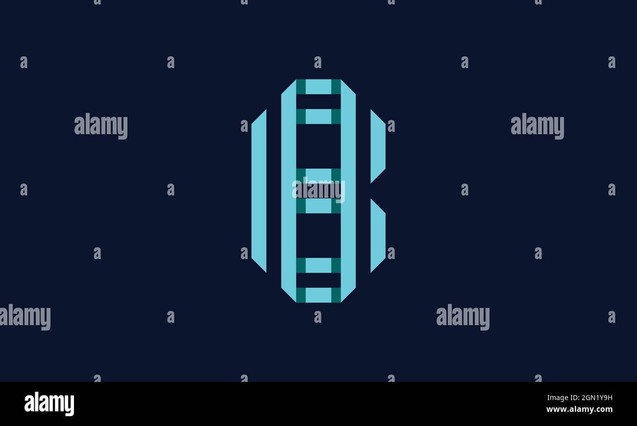 LETTER B LOGO DESIGN WITH NEGATIVE SPACE EFFECT Stock Vector Image ...