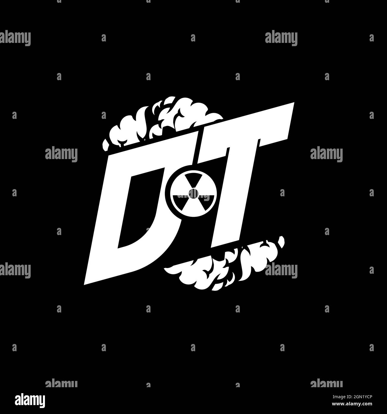 DT Initial ESport Monogram with Shape and Smoke Style template vector ...