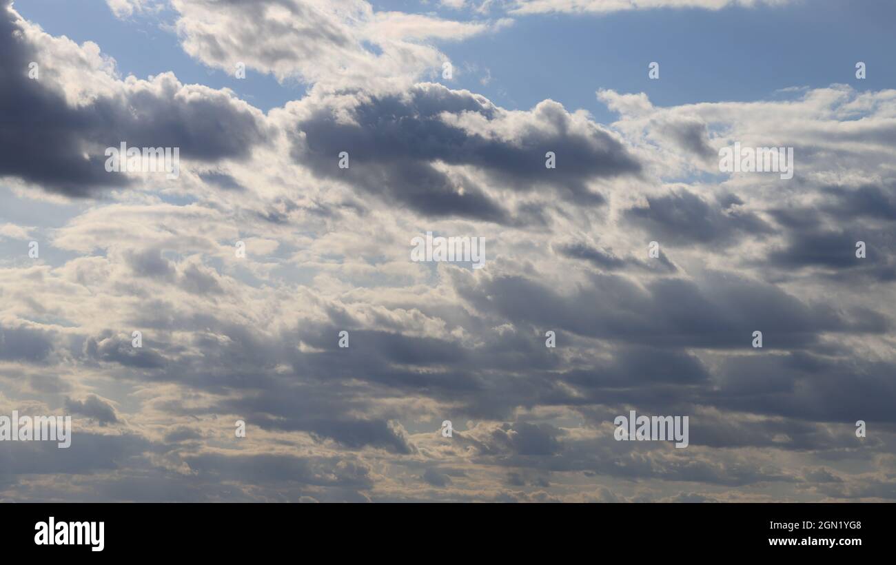 Evening sky with lilac clouds and a sunset Dramatic sky Stock Photo - Alamy