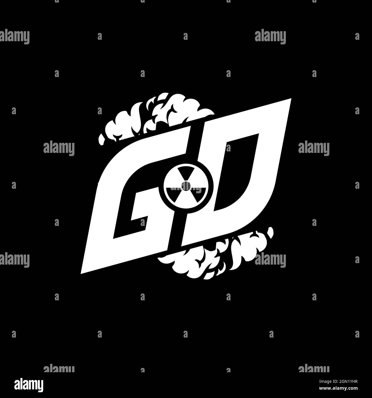 GD Initial ESport Monogram with Shape and Smoke Style template vector ...