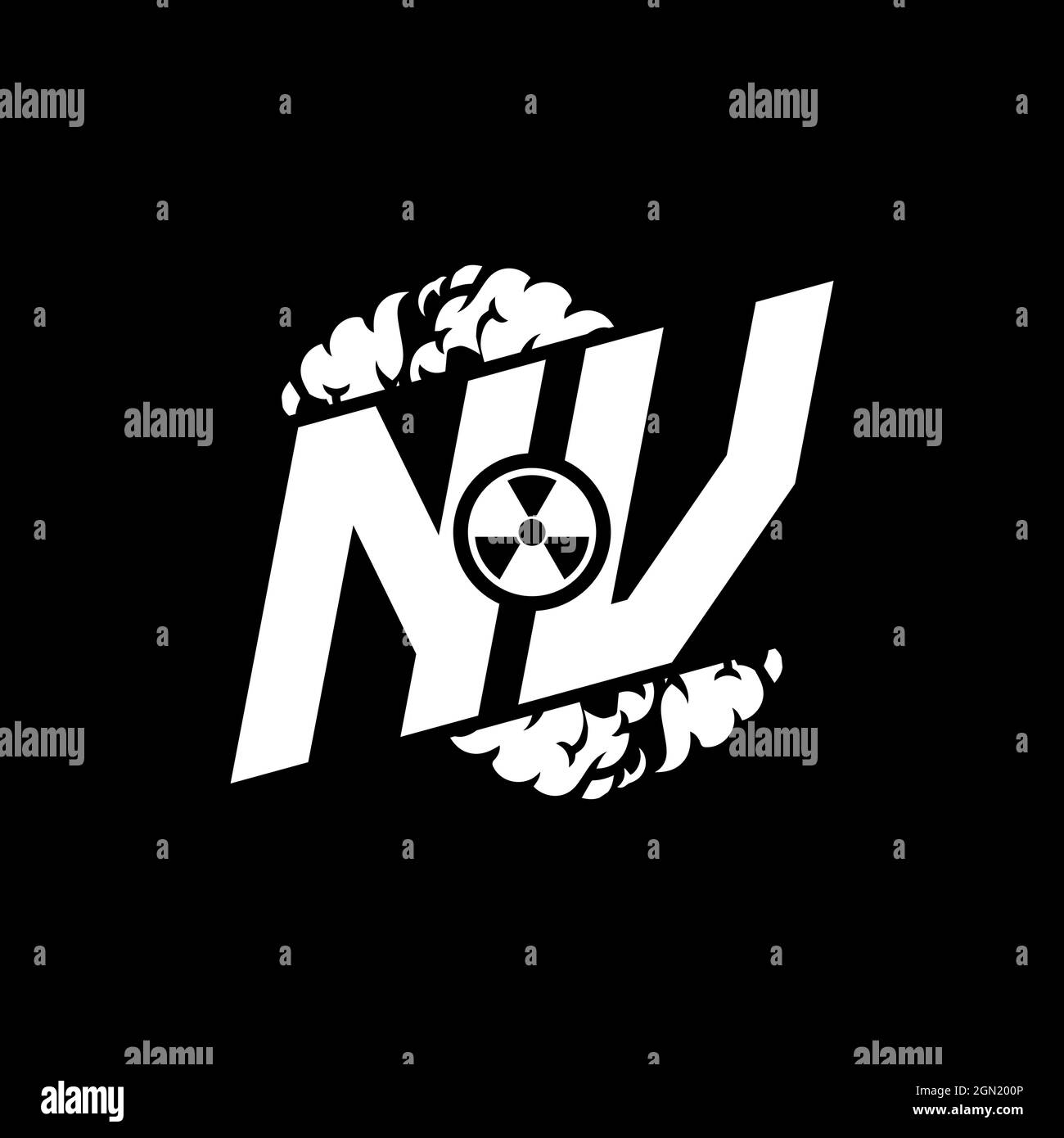 Initial nv logo vector vectors Black and White Stock Photos & Images ...