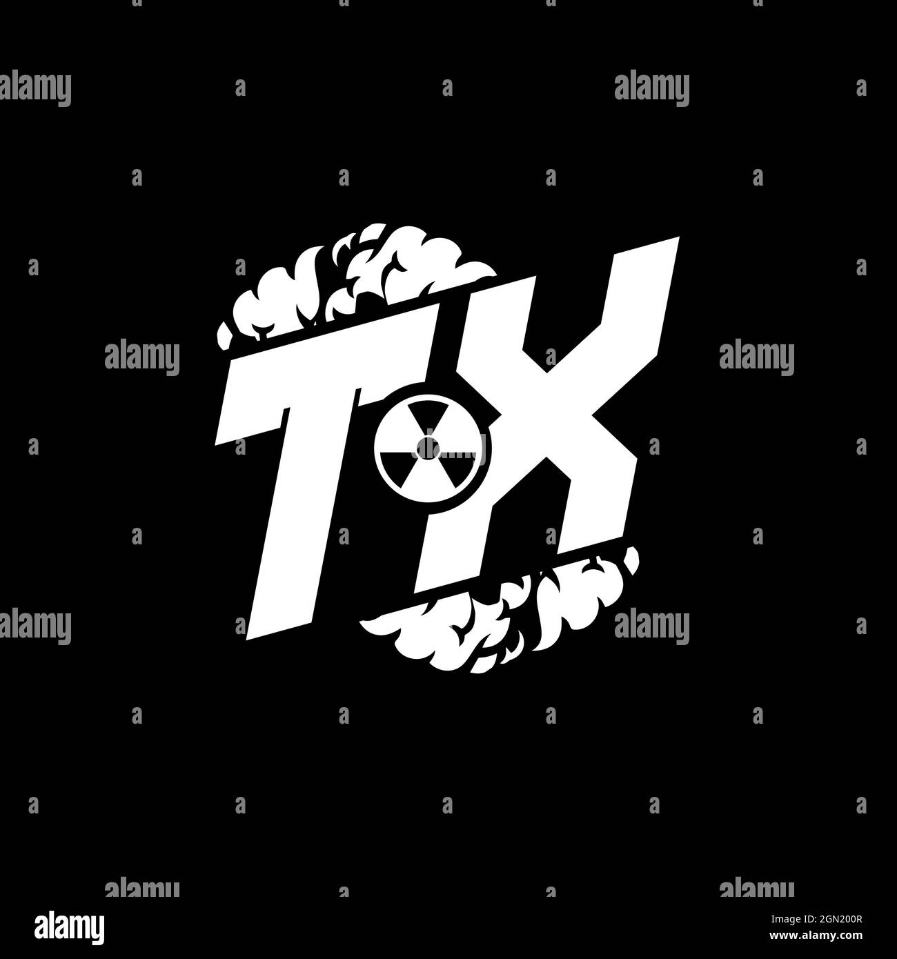 TX Initial ESport Monogram with Shape and Smoke Style template vector ...