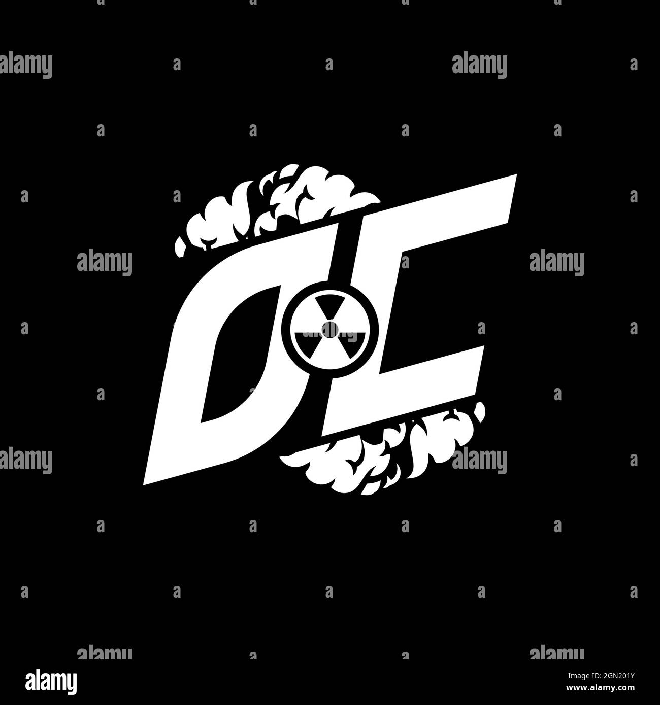 OC Initial ESport Monogram with Shape and Smoke Style template vector ...