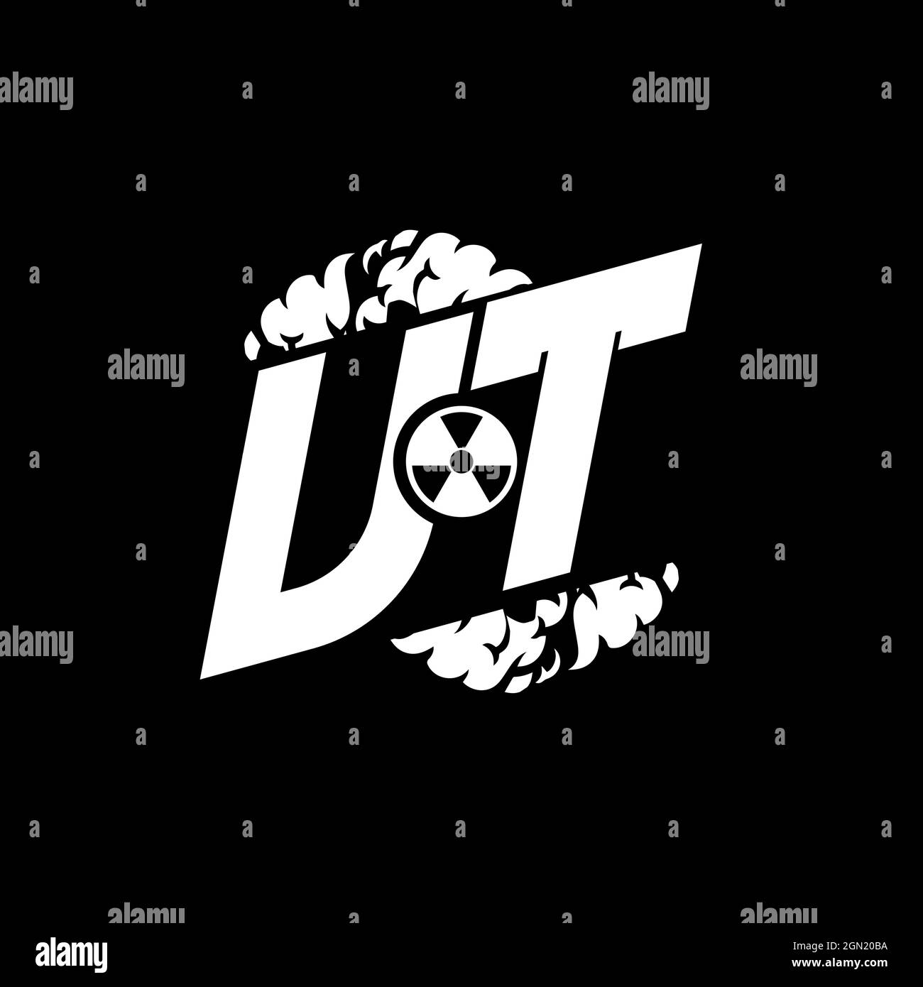 UT Initial ESport Monogram with Shape and Smoke Style template vector ...