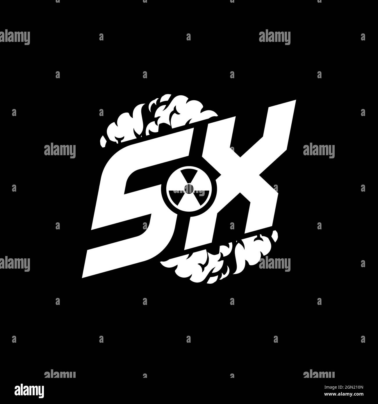 SX Initial ESport Monogram with Shape and Smoke Style template vector ...