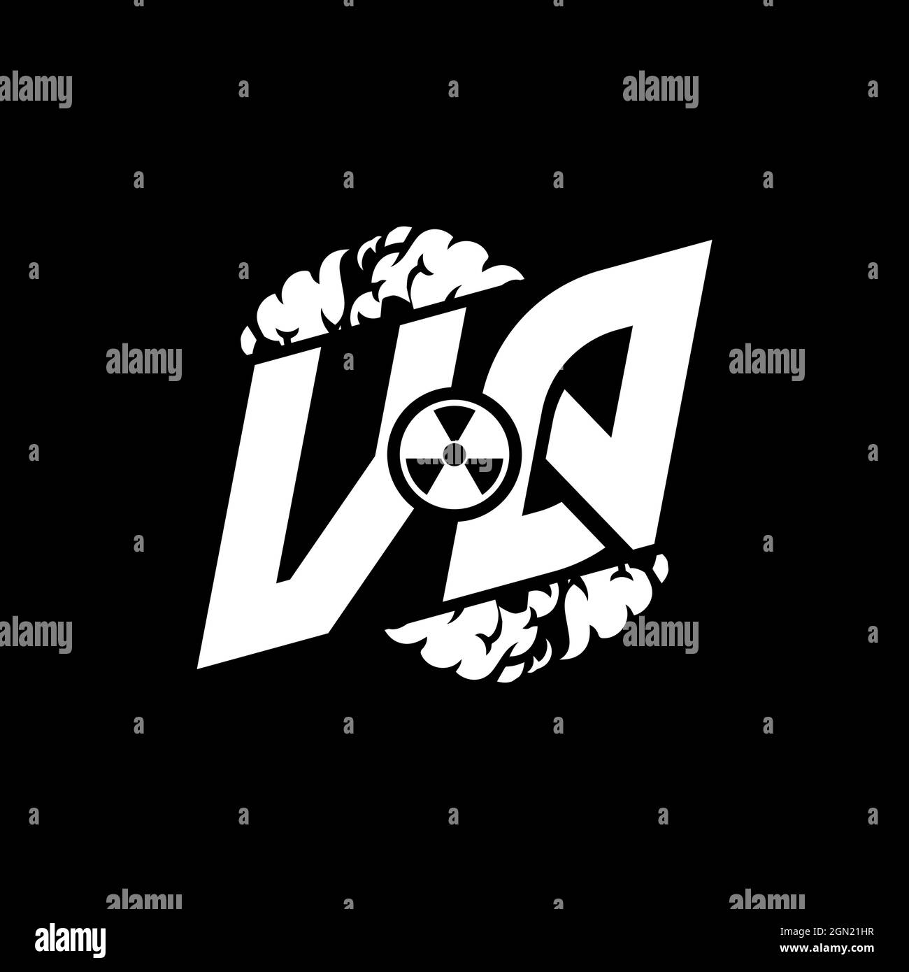 VQ Initial ESport Monogram with Shape and Smoke Style template vector Stock Vector Image & Art ...