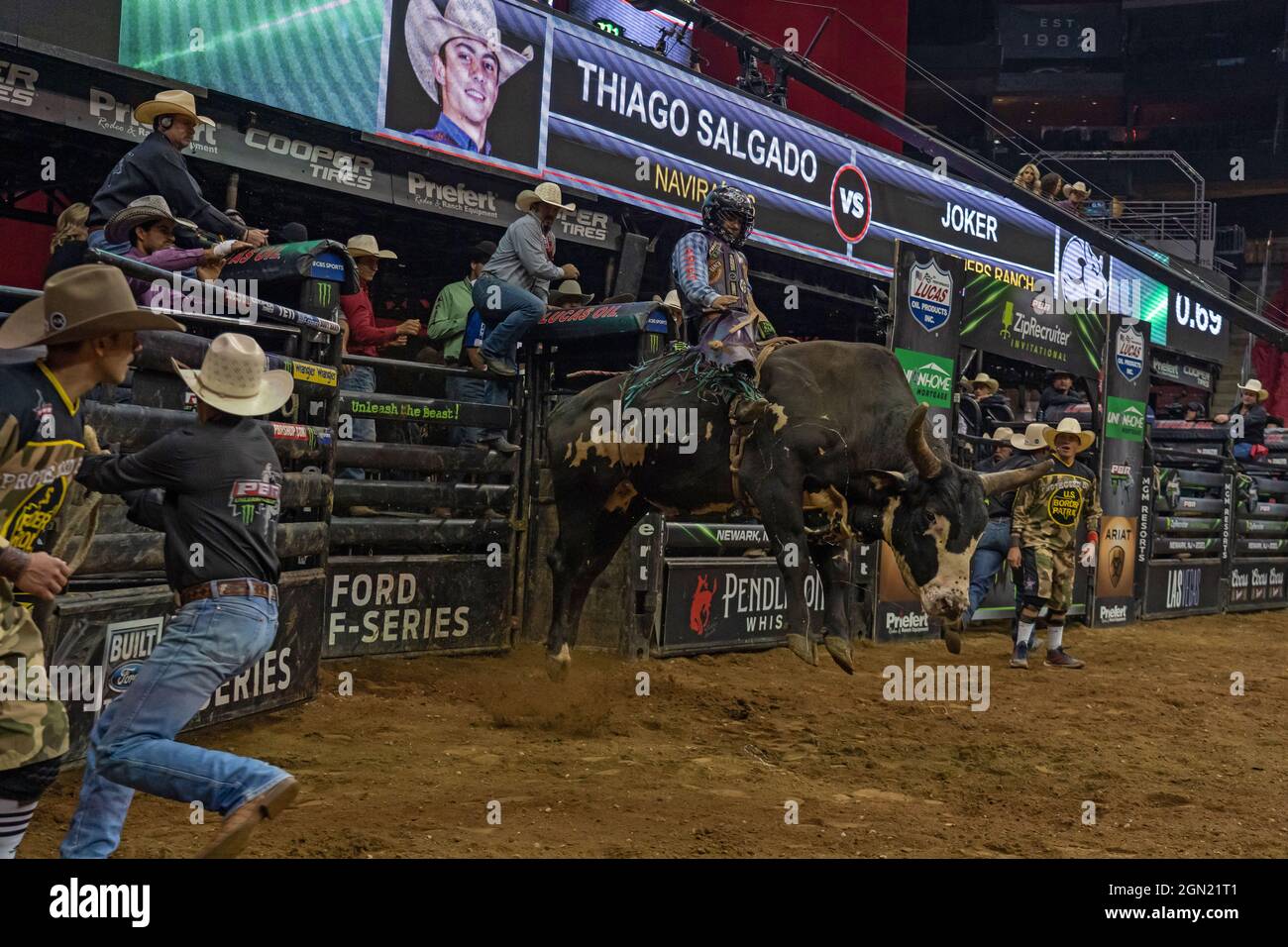 NEWARK, NJ - SEPTEMBER 19: Thiago Salgado rides Joker during the ...
