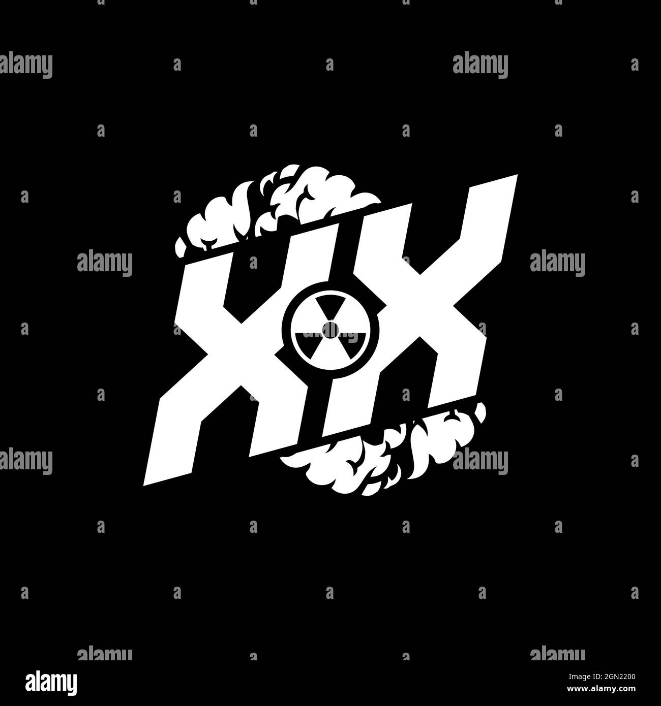 XX Initial ESport Monogram with Shape and Smoke Style template vector ...