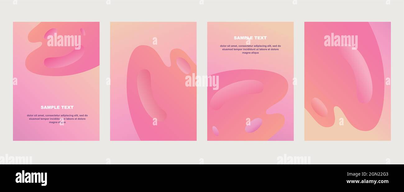 Vector abstract postcards set in 3d style Stock Vector Image & Art - Alamy