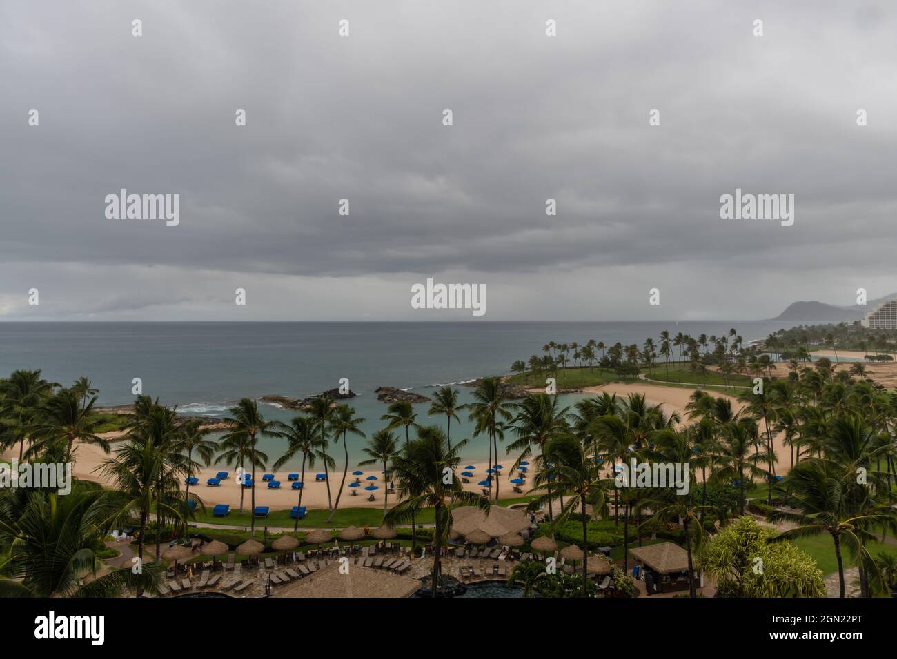 Scenic panoramic west Oahu vista on a rainy day, Hawaii Stock Photo - Alamy