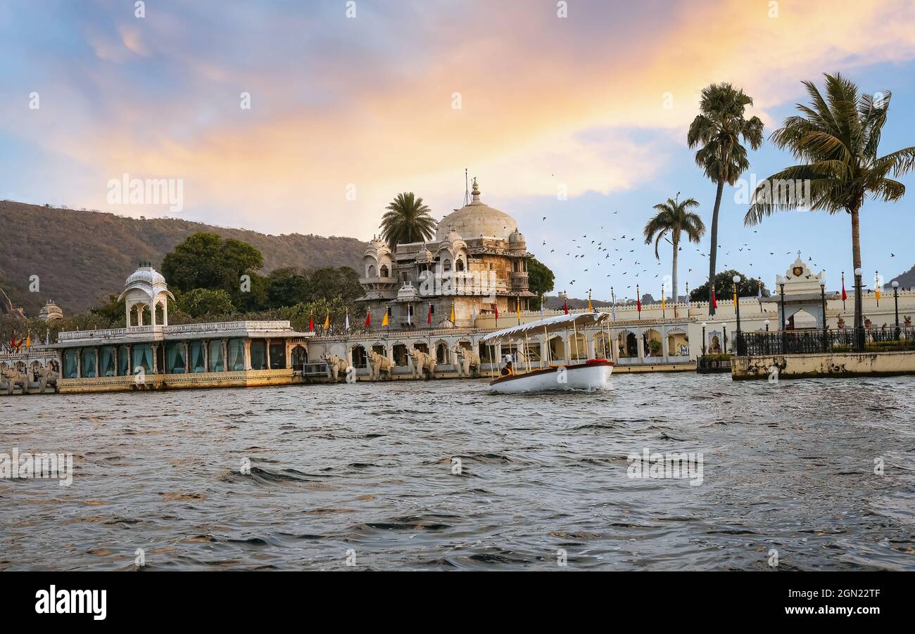 Jag Mandir an ancient palace built in the year 1628 on an island in the ...