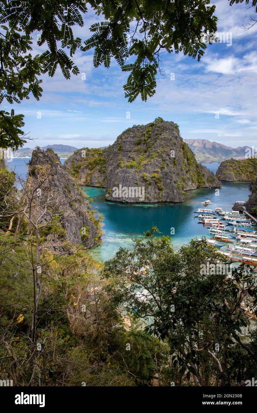 View from the observation deck on the way to Lake Kayangan on ...
