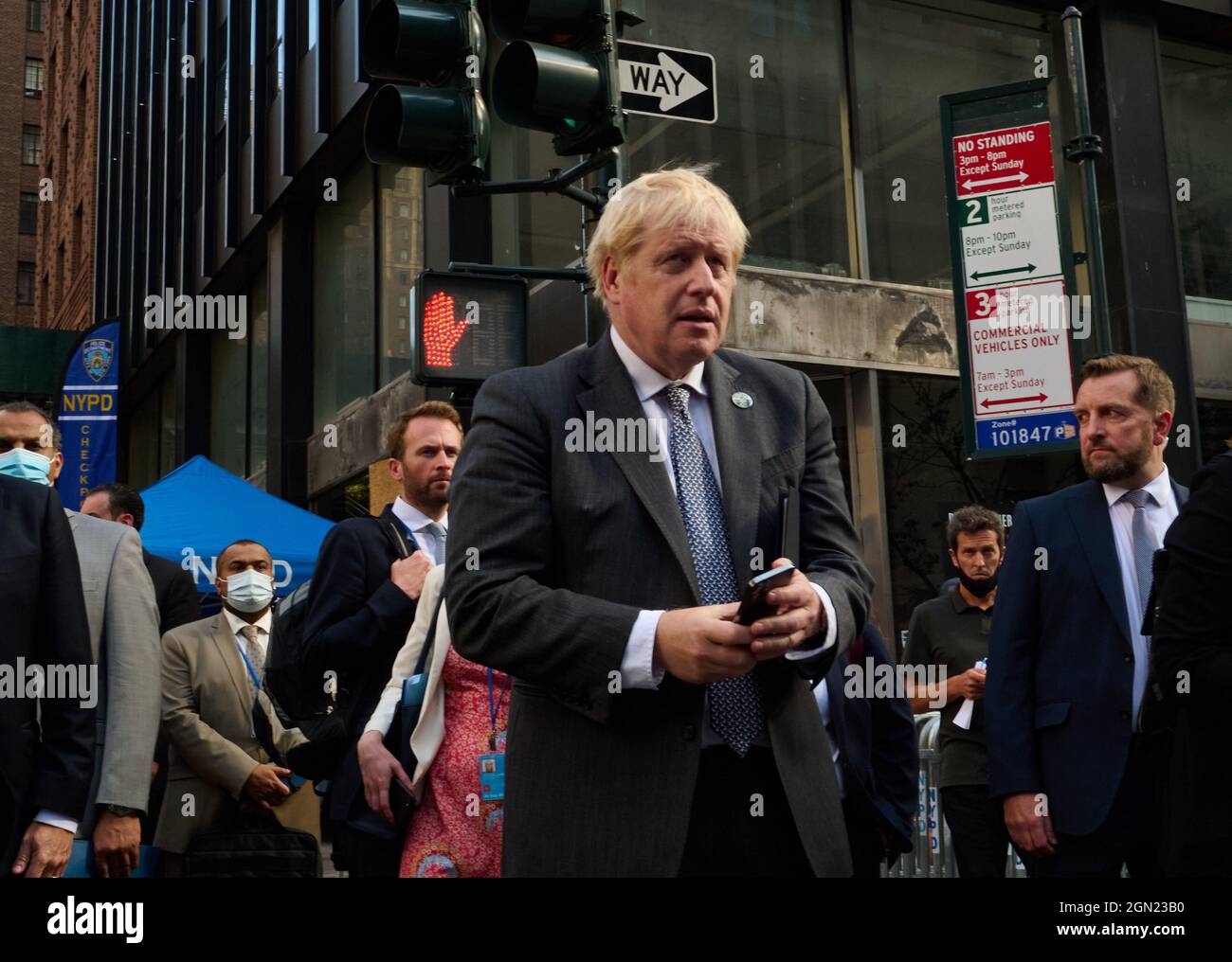 New York, New York, USA. 20th Sep, 2021. UK Prime Minister, Boris ...