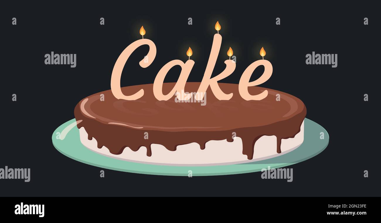 Word CAKE logo stylized as sweets - Vector illustration Stock Vector ...