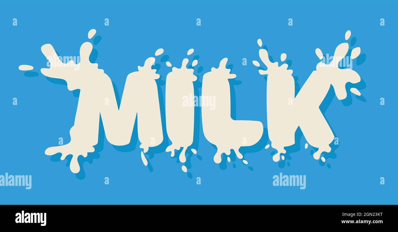 Word Milk stylized as a stylish logo - Vector illustration Stock Vector ...