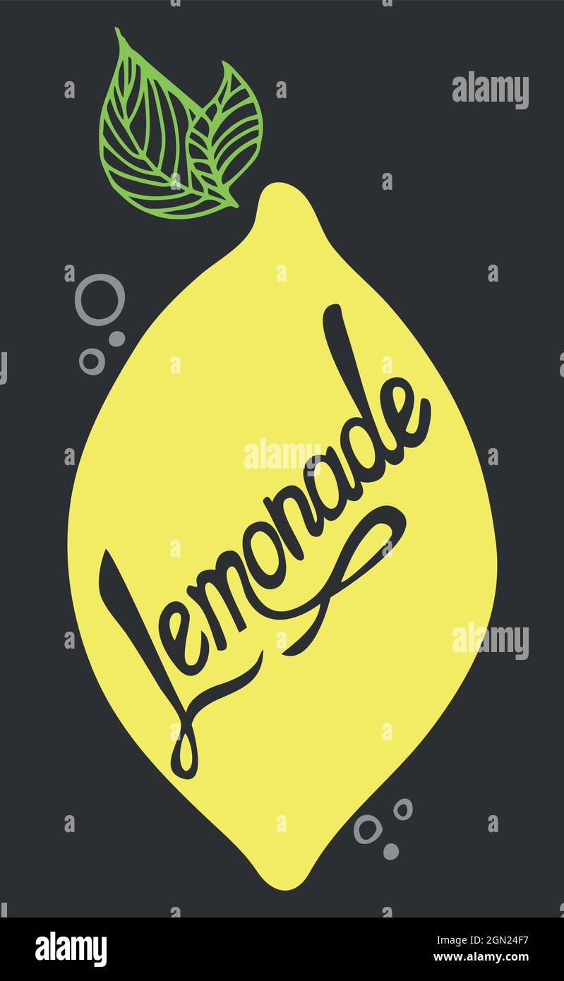 Logo word LEMONADE, stylized as sweet drinks - Vector illustration ...