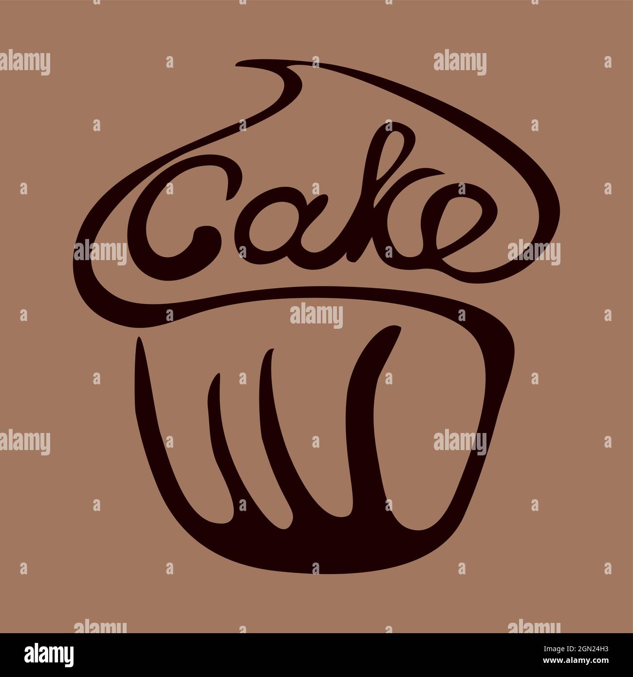 Word CAKE logo stylized as sweets - Vector illustration Stock Vector ...