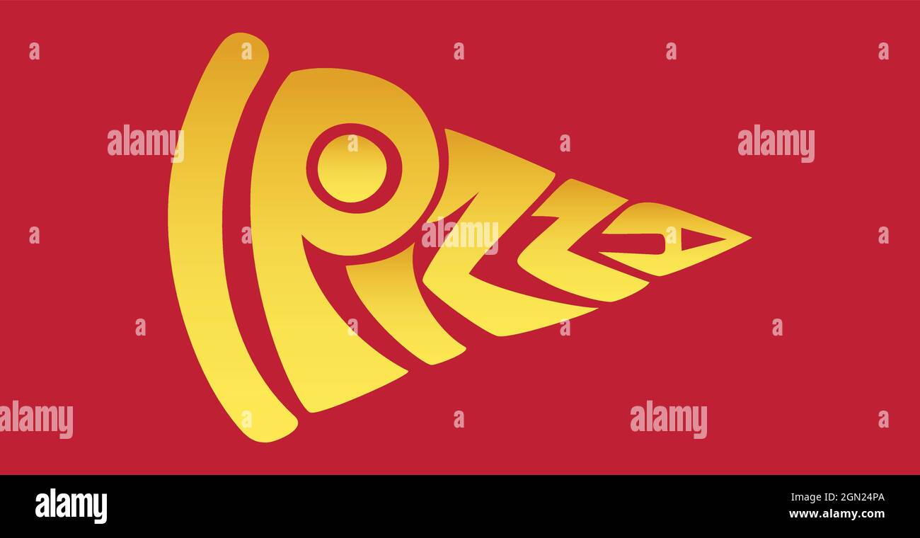 Word PIZZA stylized as a stylish logo - Vector illustration Stock ...