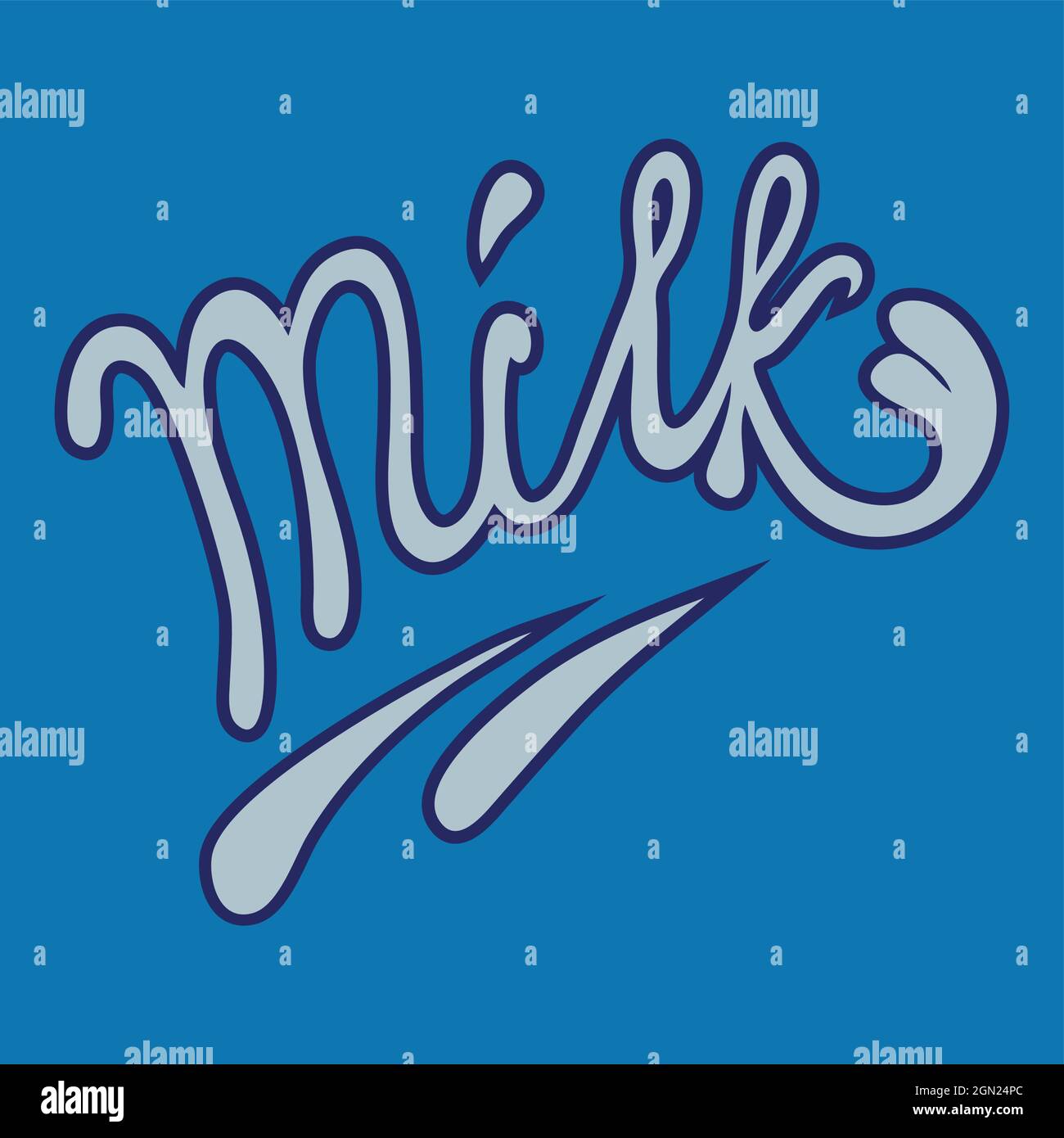 Word Milk stylized as a stylish logo - Vector illustration Stock Vector ...