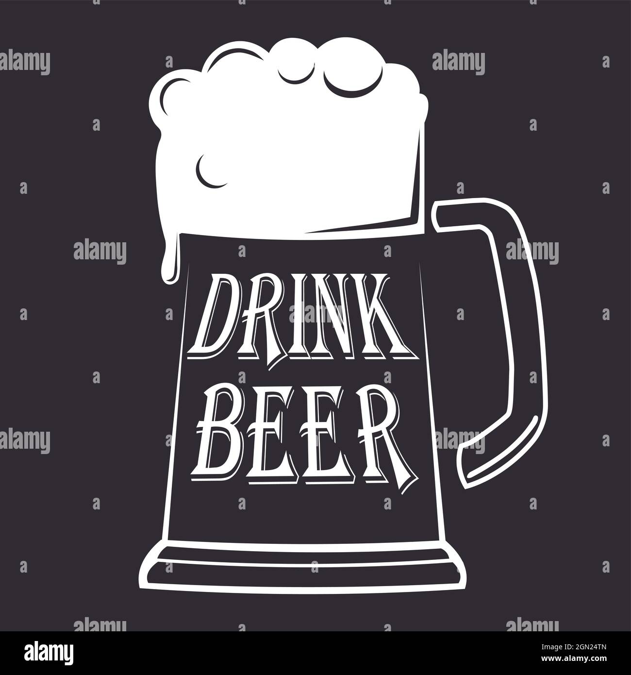 Logo word stylized as beer industry - Vector illustration Stock Vector ...