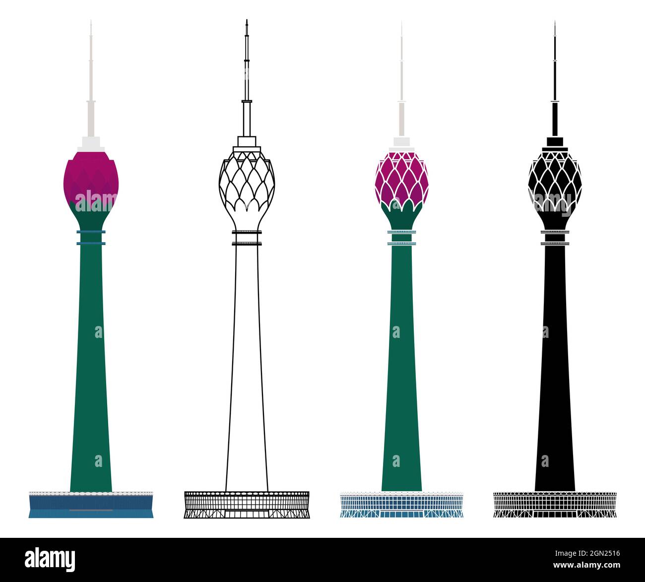 Sri lanka colombo the lotus tower Stock Vector Images - Alamy