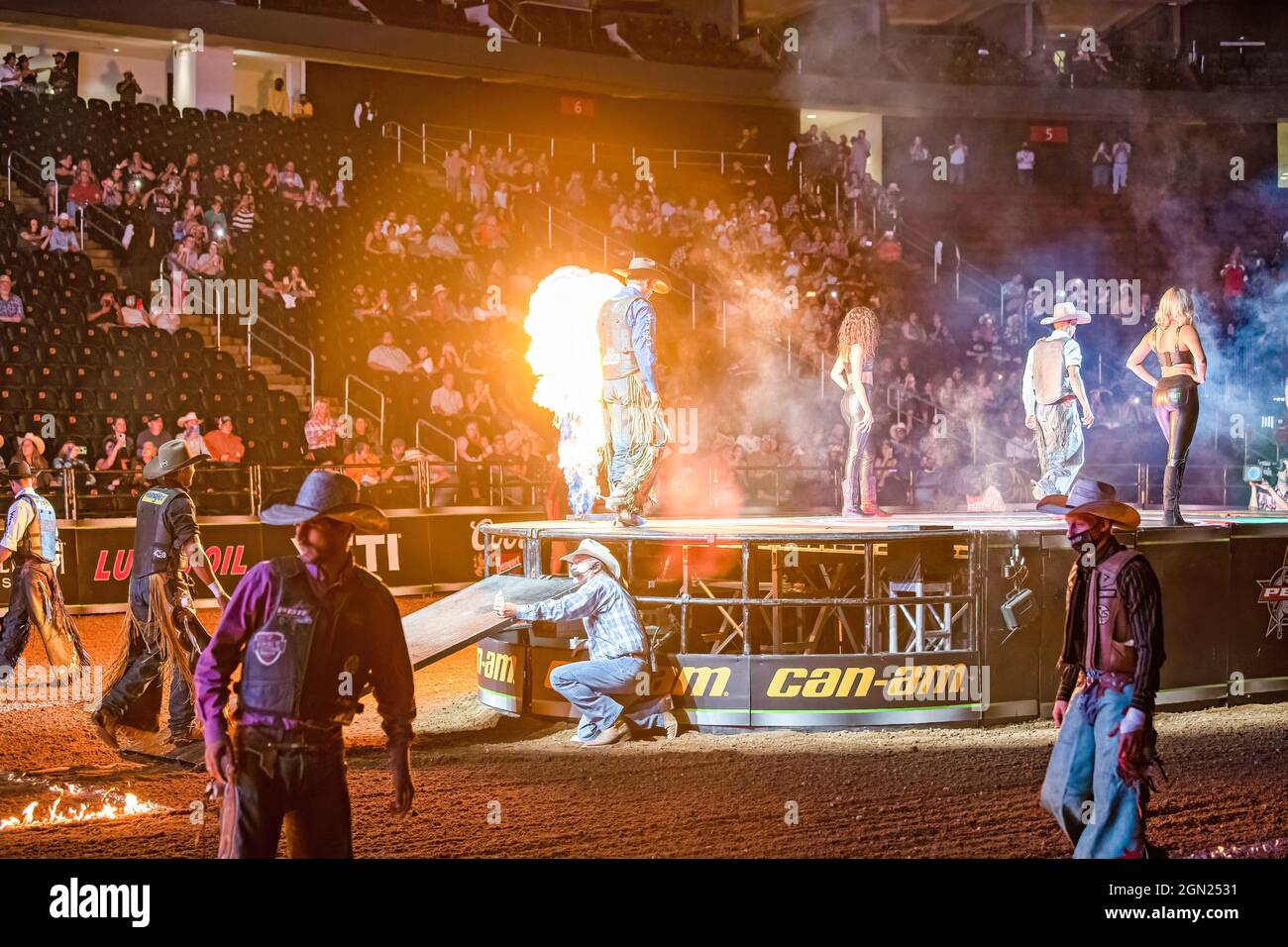 Newark, USA. 18th Sep, 2021. Riders walk during the opening ceremony of ...