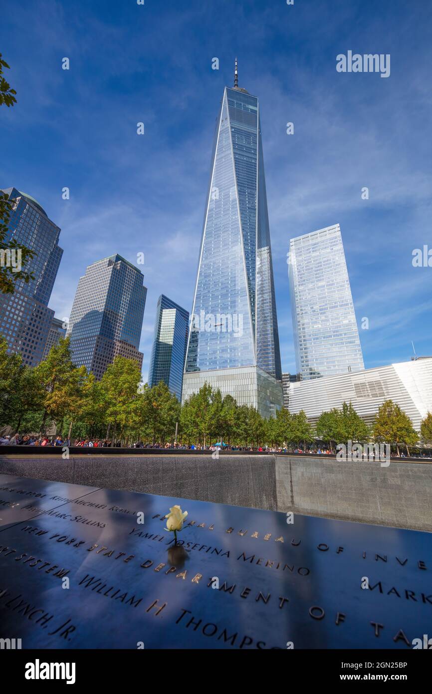 WTC 9/11 Memorial Plaza, One World Trade Center, Lower Manhattan, New ...