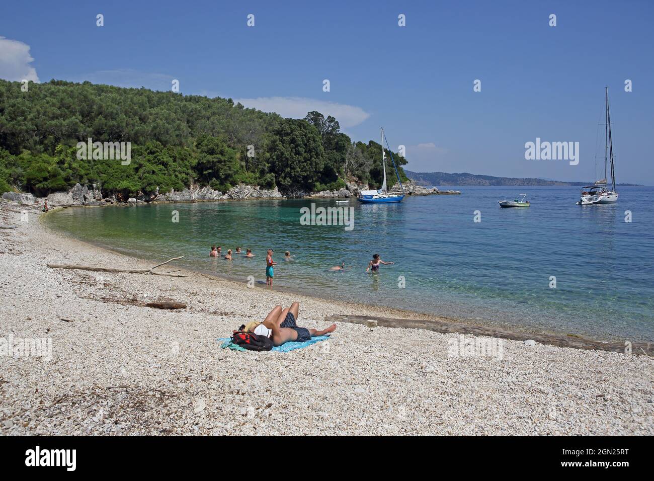 Yaliskari Beach within walking distance from Agni Bay, northeast coast ...