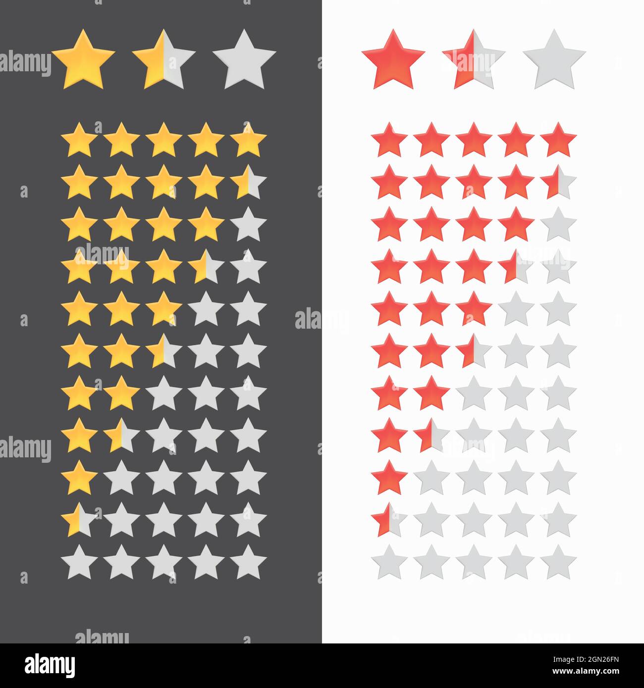 Rating stars isolated Stock Vector Image & Art - Alamy