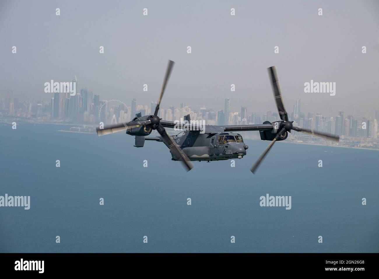 A U.S. Air Force CV-22 Osprey assigned to the 8th Expeditionary Special ...