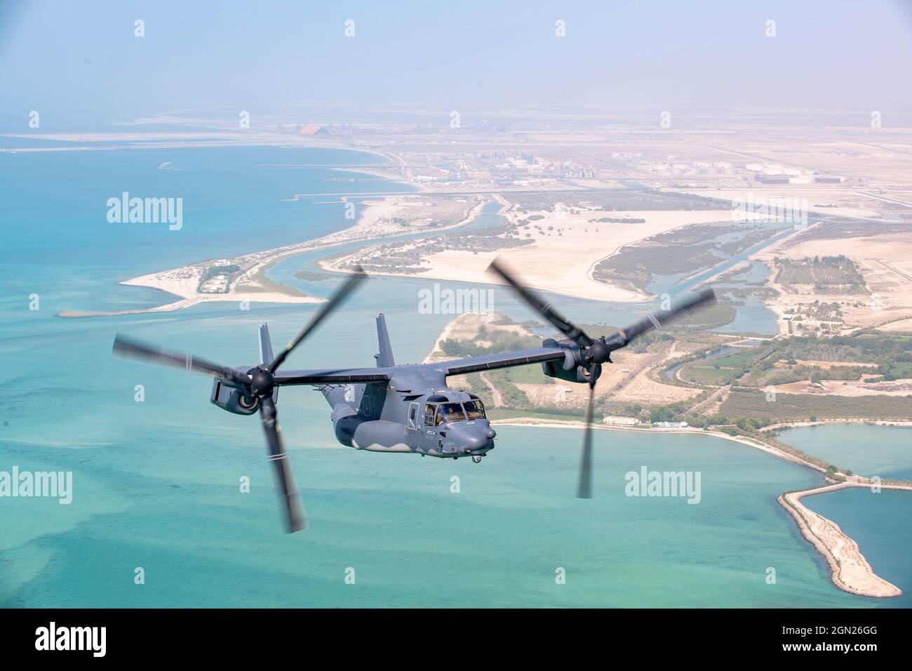 A U.S. Air Force CV-22 Osprey assigned to the 8th Expeditionary Special ...
