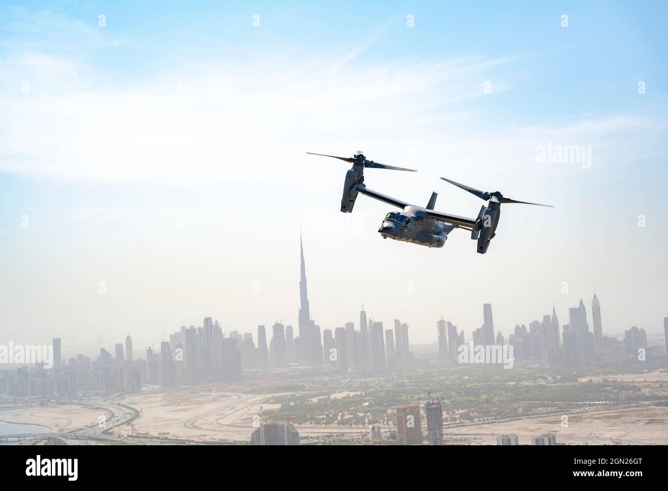 A U.S. Air Force CV-22 Osprey assigned to the 8th Expeditionary Special ...