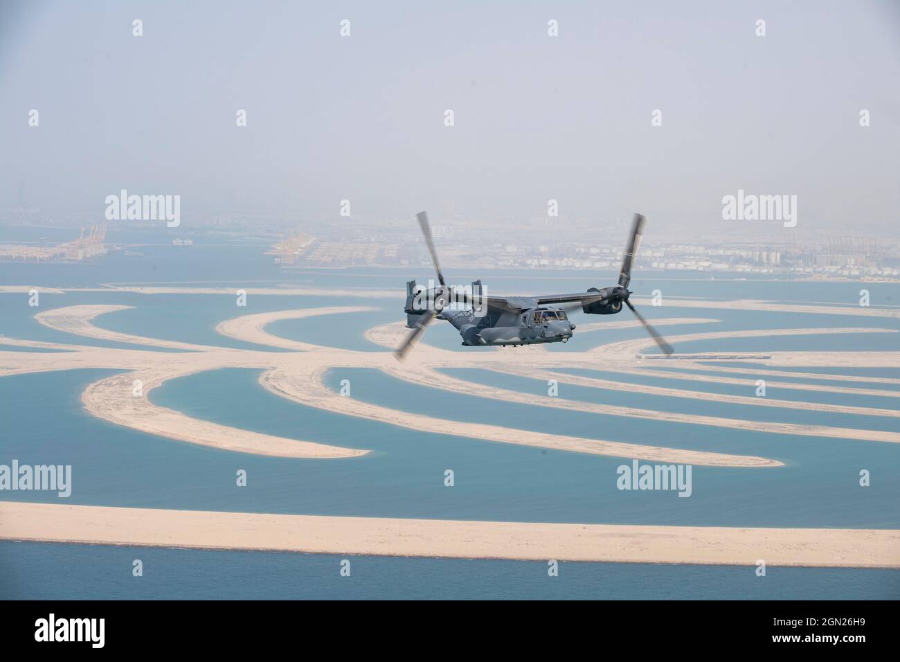 A U.S. Air Force CV-22 Osprey assigned to the 8th Expeditionary Special ...