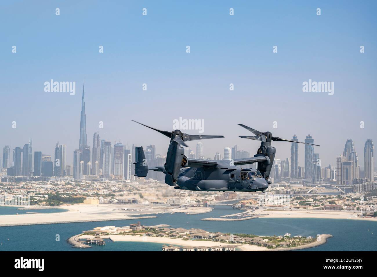 A U.S. Air Force CV-22 Osprey assigned to the 8th Expeditionary Special ...