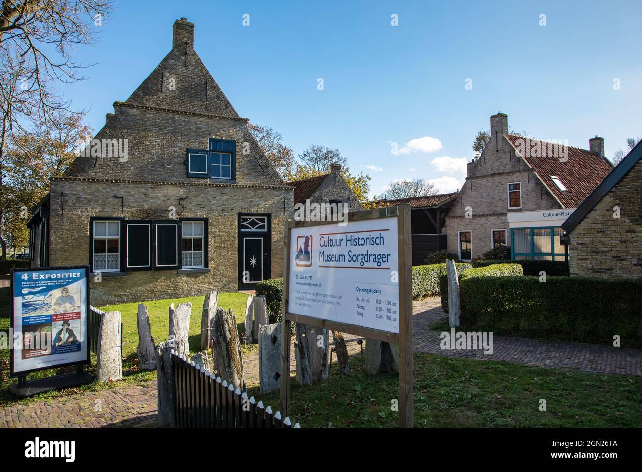 Exterior view of the Sorgdrager Cultural History Museum, Hollum ...