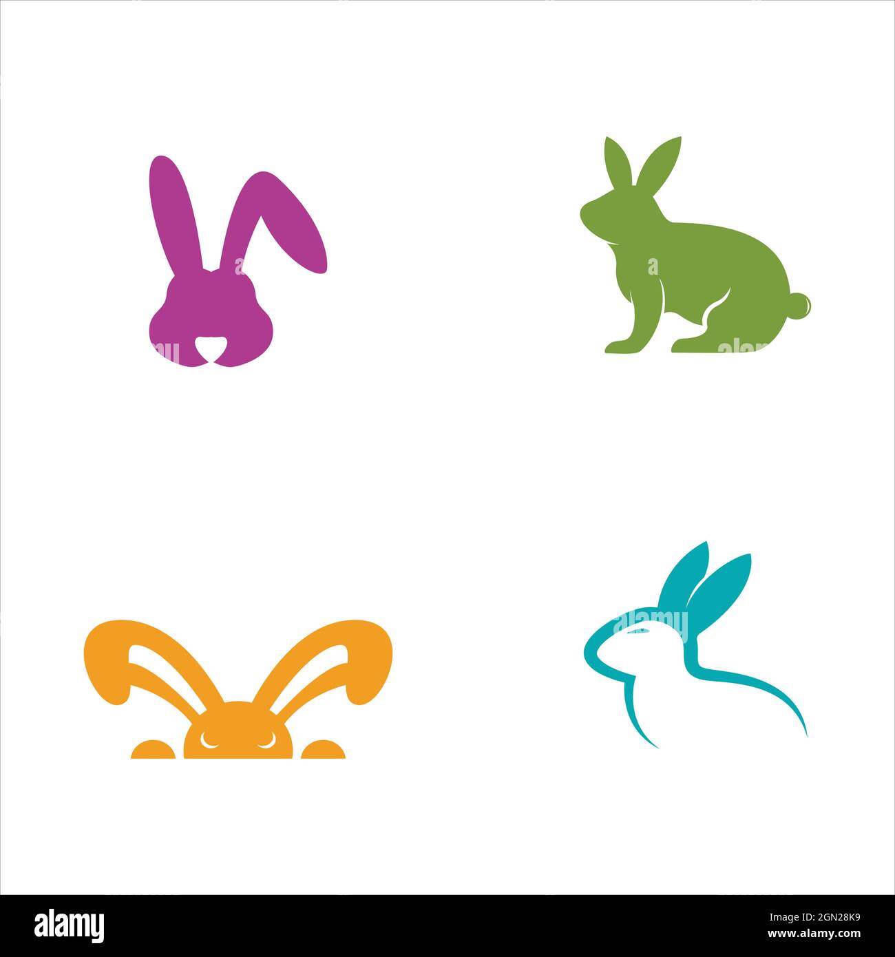 Rabbit wildlife illustration hi-res stock photography and images - Alamy