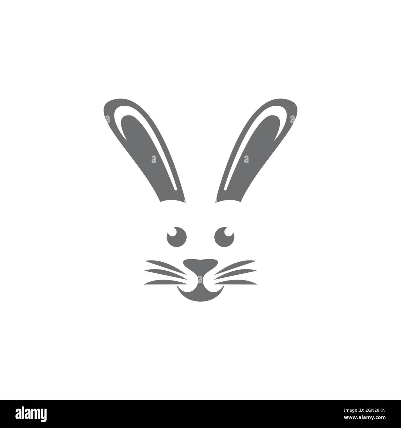 Rabbit template vector icon illustration design Stock Photo - Alamy